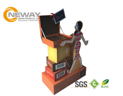 Professional Cardboard Pop Up Display Stands 5 Layers Corrugated Floor ...